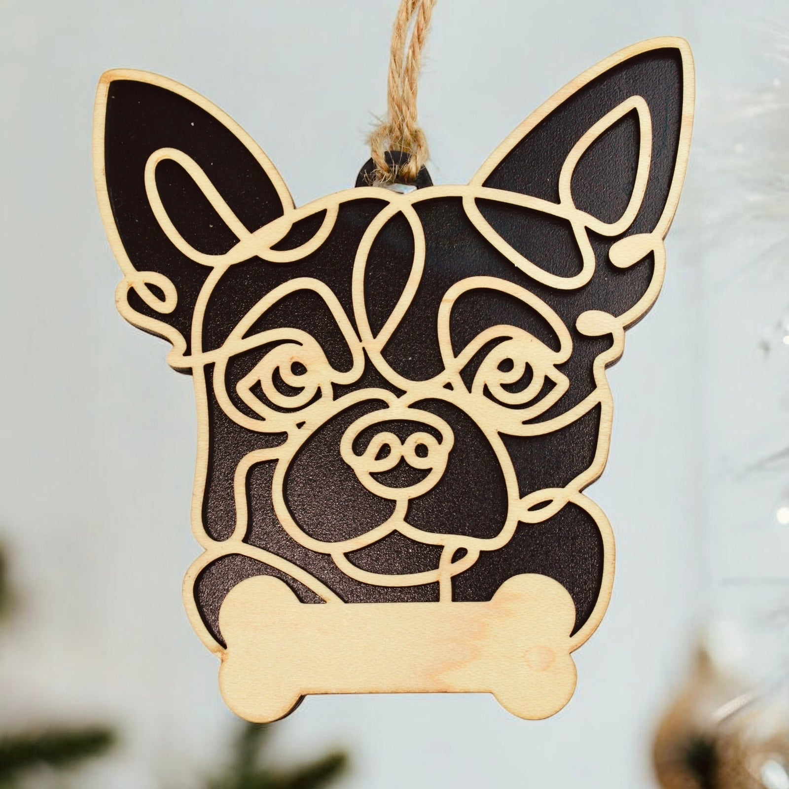 Personalized Dog Breed Ornament, Custom Dog Name Christmas Decor ...