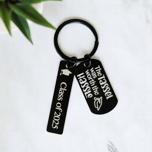 Class of 2025 Graduation Keychains – Inspirational Gift – Foxwood Engraving